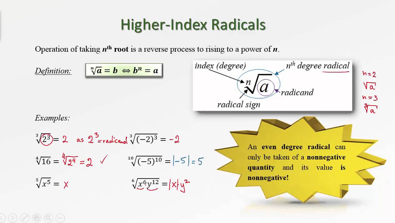 14.2a Higher-Index Radicals - YouTube