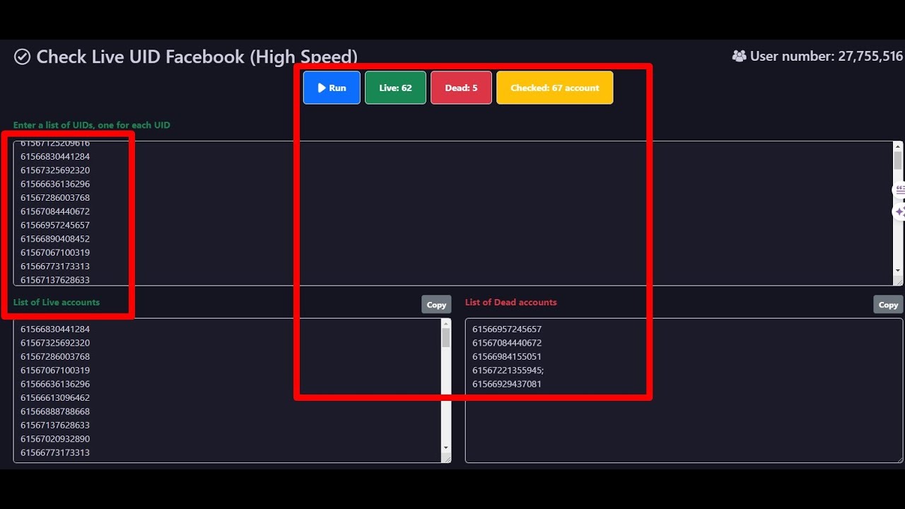 How to check facebook Live UID Facebook -fb account checker - YouTube