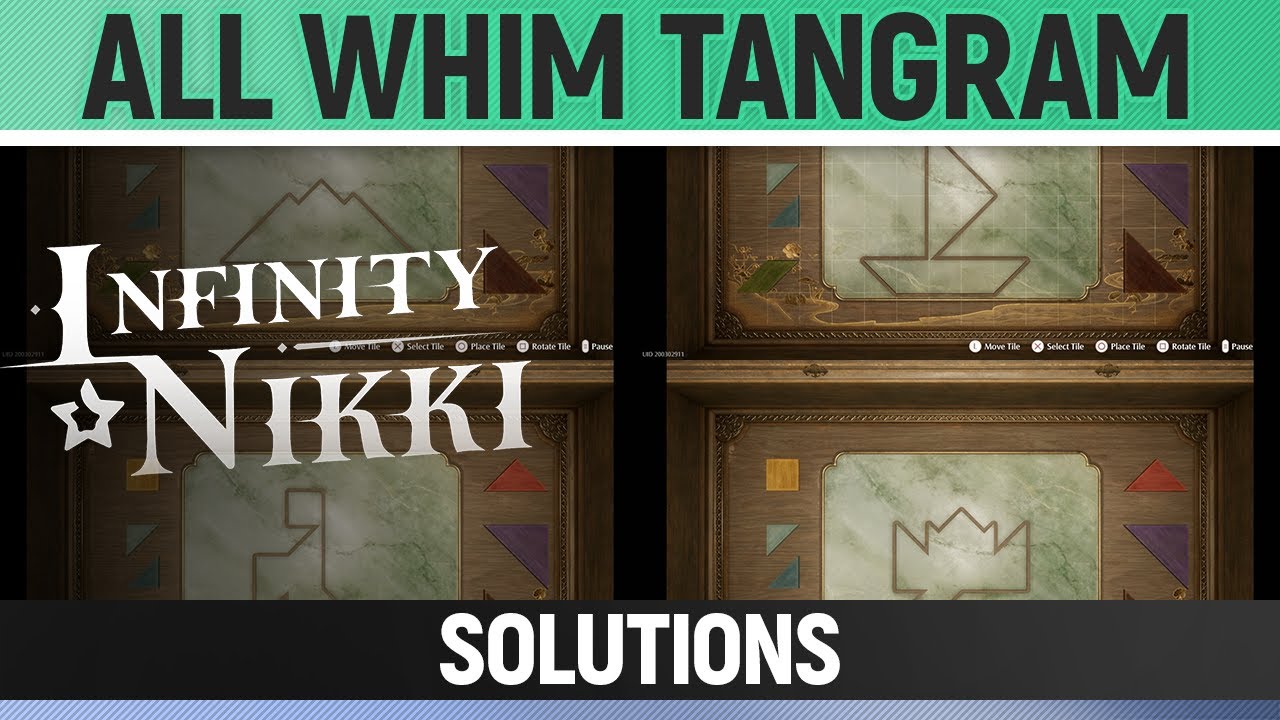 Infinity Nikki - All Whim Tangram Solutions - YouTube