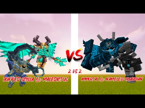 Buffed Scylla & Maledictus VS immortal & Nameless guardian |Minecraft ...