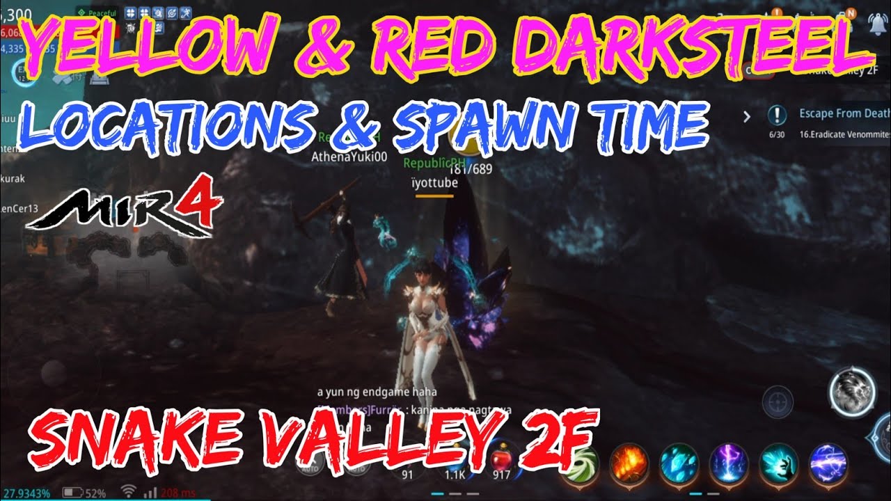 Darksteel Locations & Spawn Time | 1M Darksteel Daily | Snake Valley 2F ...