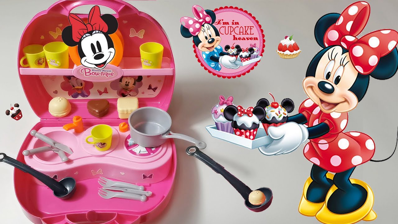Pink Disney Minnie Mouse Kitchen playset collection Satisfying with ...