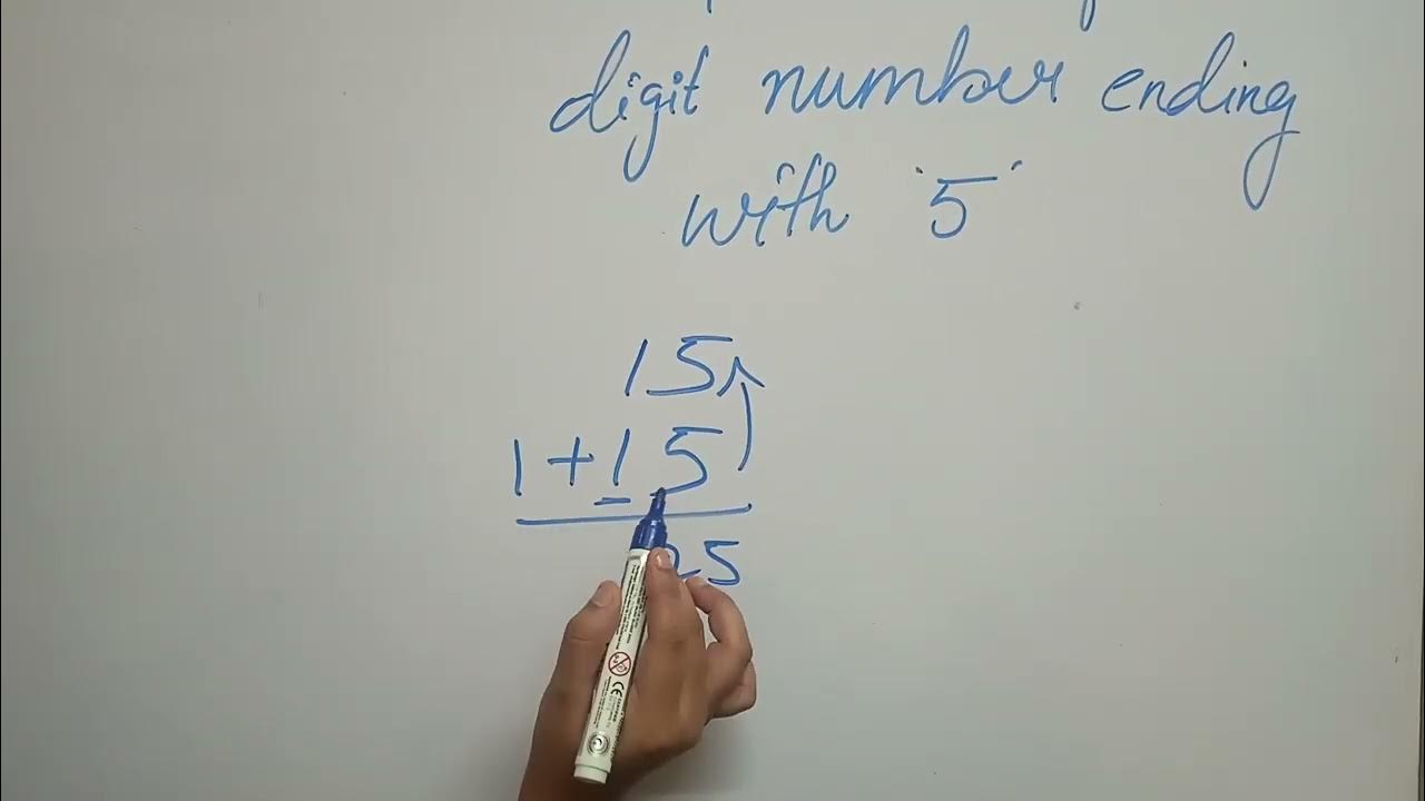 multiplication trick for two digit number ending with 5 - YouTube