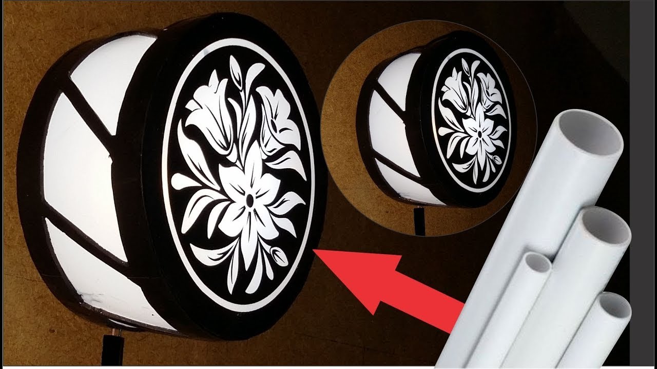 how to make amazing wall light decoration | PVC pipe decoration ideas # ...