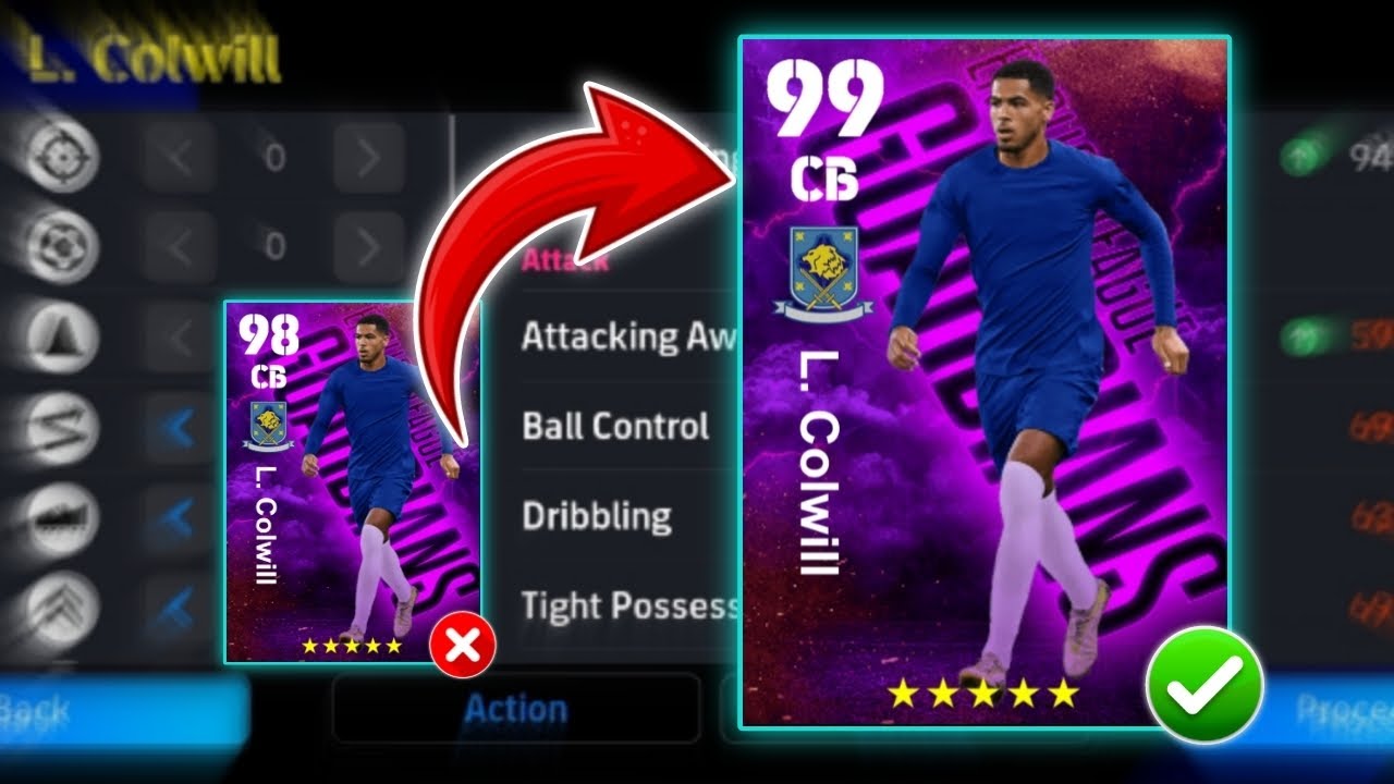 How To Train L.Colwill In Efootball 2024 | L.Colwill Max Level Pes 2024 ...