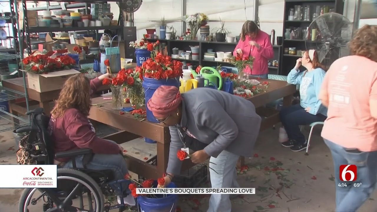 'A New Leaf' Clients Spread Holiday Spirit With Valentine's Day Bouquet Deliveries - YouTube