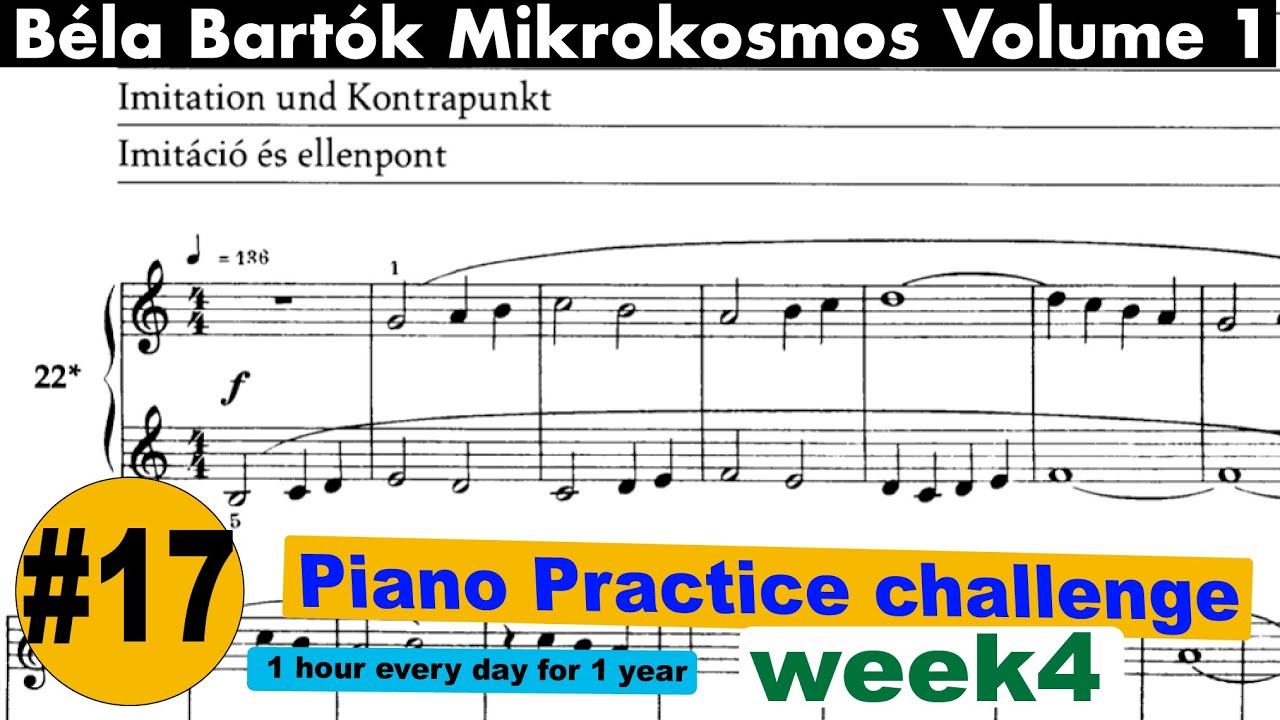 #17 Imitation and Counterpoint Bartok Mikrokosmos Volume 1 - YouTube