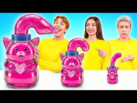 Küçük, Orta ve Büyük Tabak Meydan Okumasi | Komik Yemek Pişirme Hileleri Multi DO Challenge