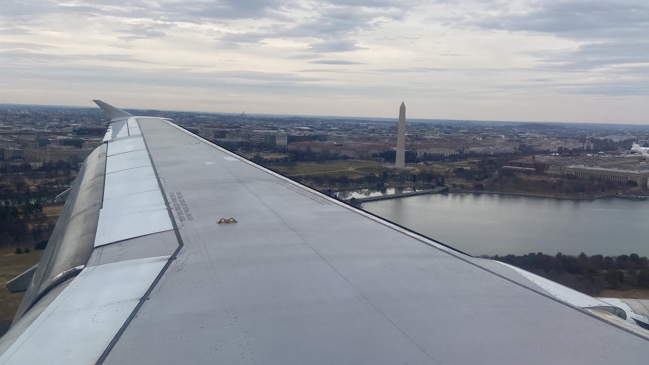 American Airlines Airbus A319-100 Landing at Washington DC (DCA) - YouTube