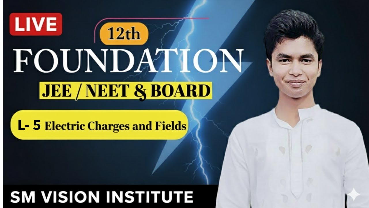 🔴 LIVE 6| Class 12th Physics – Electric Charges & Fields | JEE Mains ...