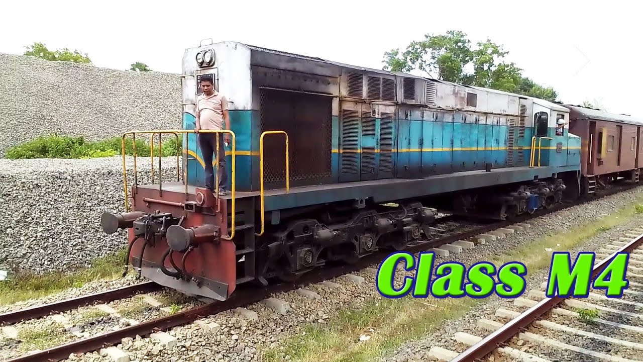 Class M4 Engine with Train is carrying rail stones at Omanthai Railway Station - YouTube