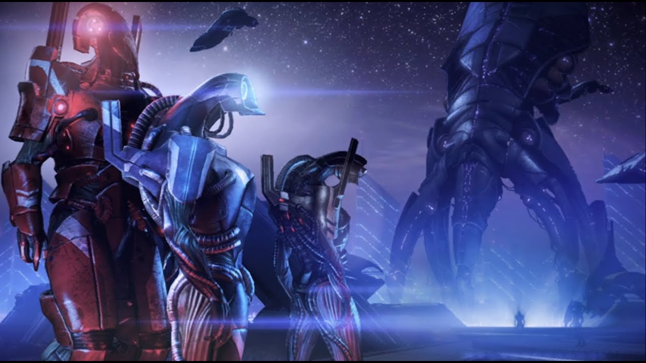 Mass Effect 3. Shepard takes control of Reapers( Blue Ending). - YouTube