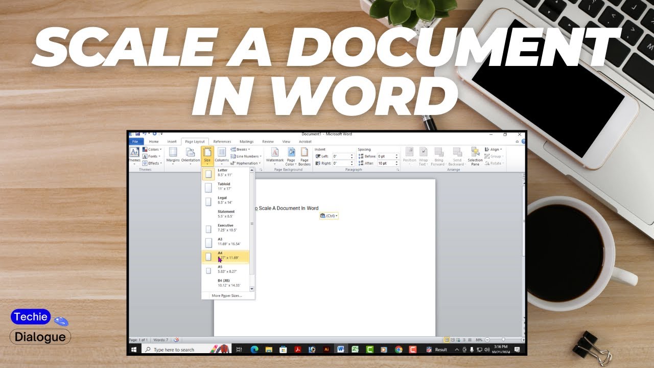 How To Scale A Document In Word - YouTube