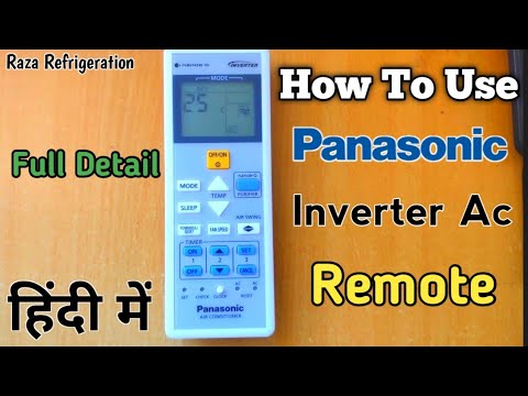 How To Use Panasonic inverter Ac remote control in hindi | Panasonic ...