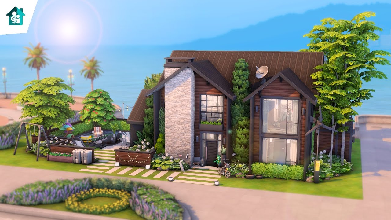 Contemporary Family Home 🪴// The Sims 4: Growing Together // Speed ...