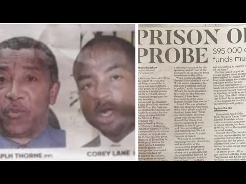 Peace Programme Money Missing ($95,000) - Corey Lane - Ralph Thorne ...