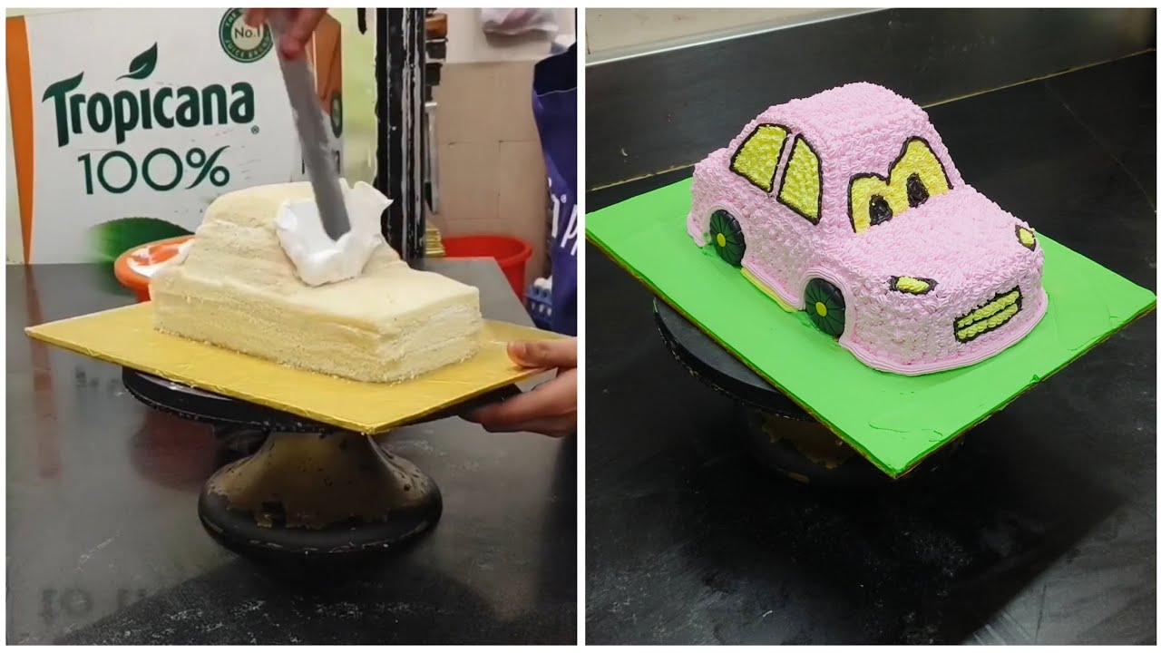 How to make a Car Cake | car cake design | Car Cake decoration ideas ...