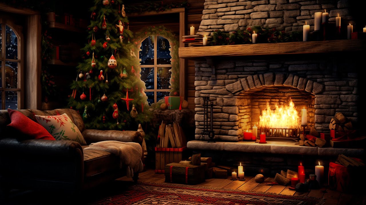 🔥 Relaxing Christmas Fireplace Sounds | Nighttime Relaxation | Cozy ...