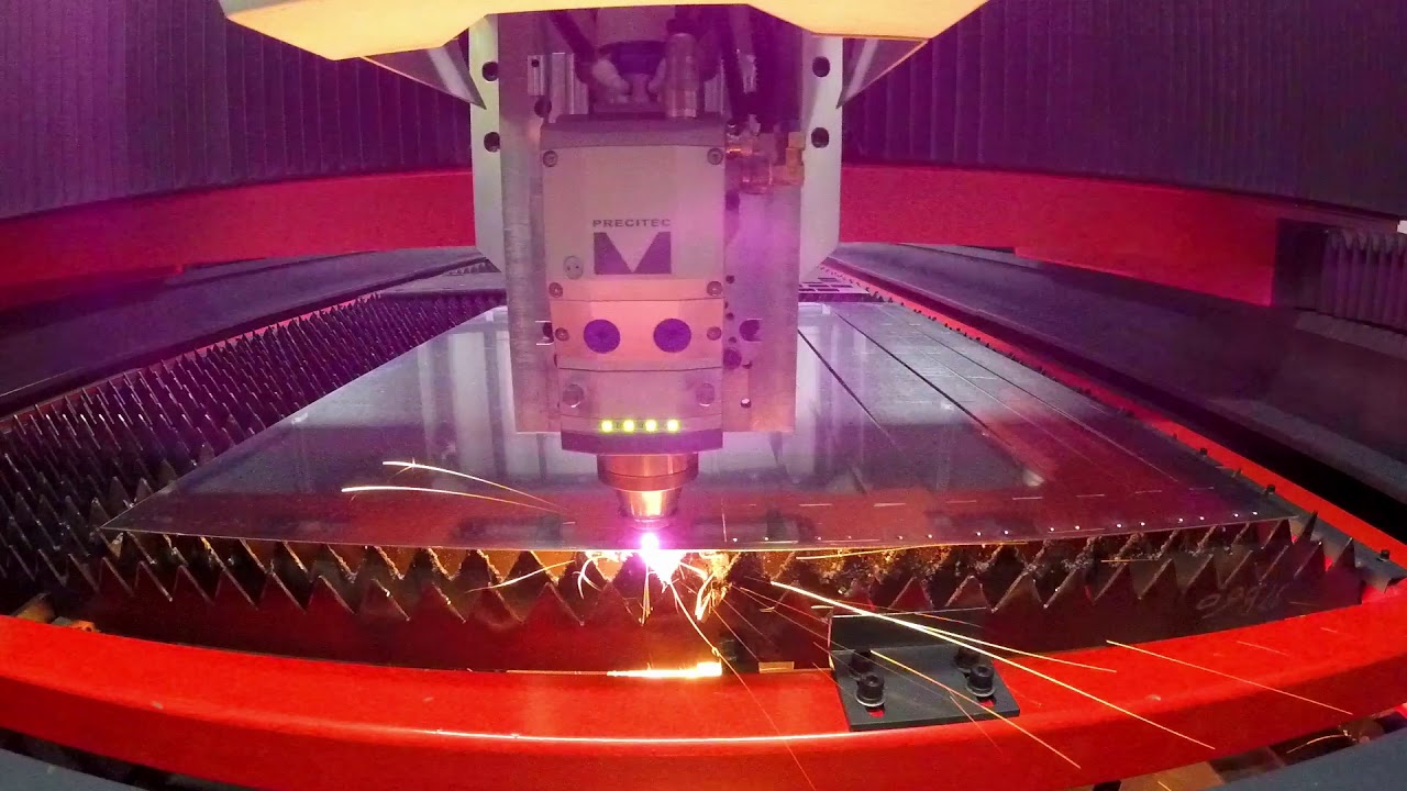 HGTECH MARVEL 4kW Laser Cutting Machine Cut Zn 1,5mm - YouTube