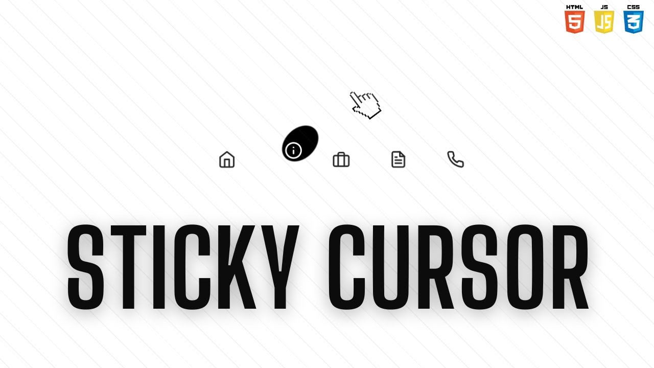Let's Code Sticky Cursor in 10 minutes 😙🫧 | Only Html, CSS and Js - YouTube