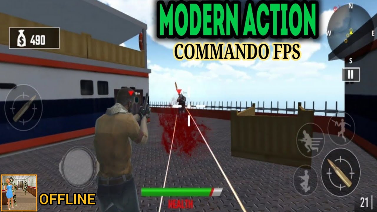MODERN ACTION COMMANDO FPS GAMEPLAY (Offline) - YouTube