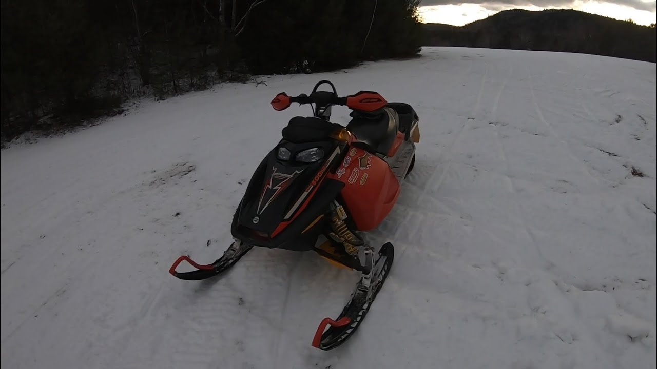 2005 Skidoo rev renegade 600 ho sdi first ride of the year - YouTube