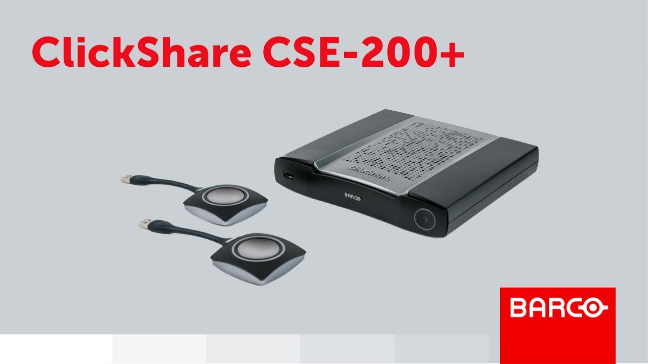 BARCO ClickShare CSE 200+ - YouTube