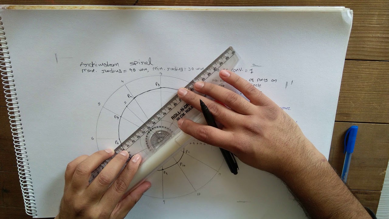Tangent and Normal to Archimedean Spiral | Engineering Curves ...