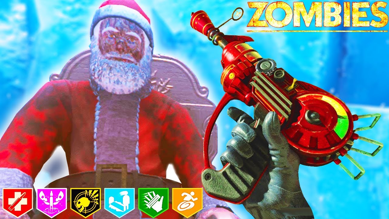 CHRISTMAS ZOMBIES MAP!! (w/ SANTA BOSS FIGHT!) Full Easter Egg "Call of ...