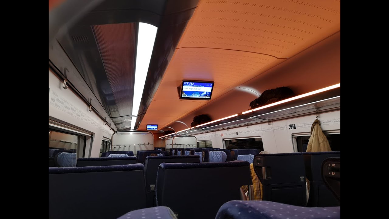 ICE train review from Munich to Nuernberg main station in a second ...