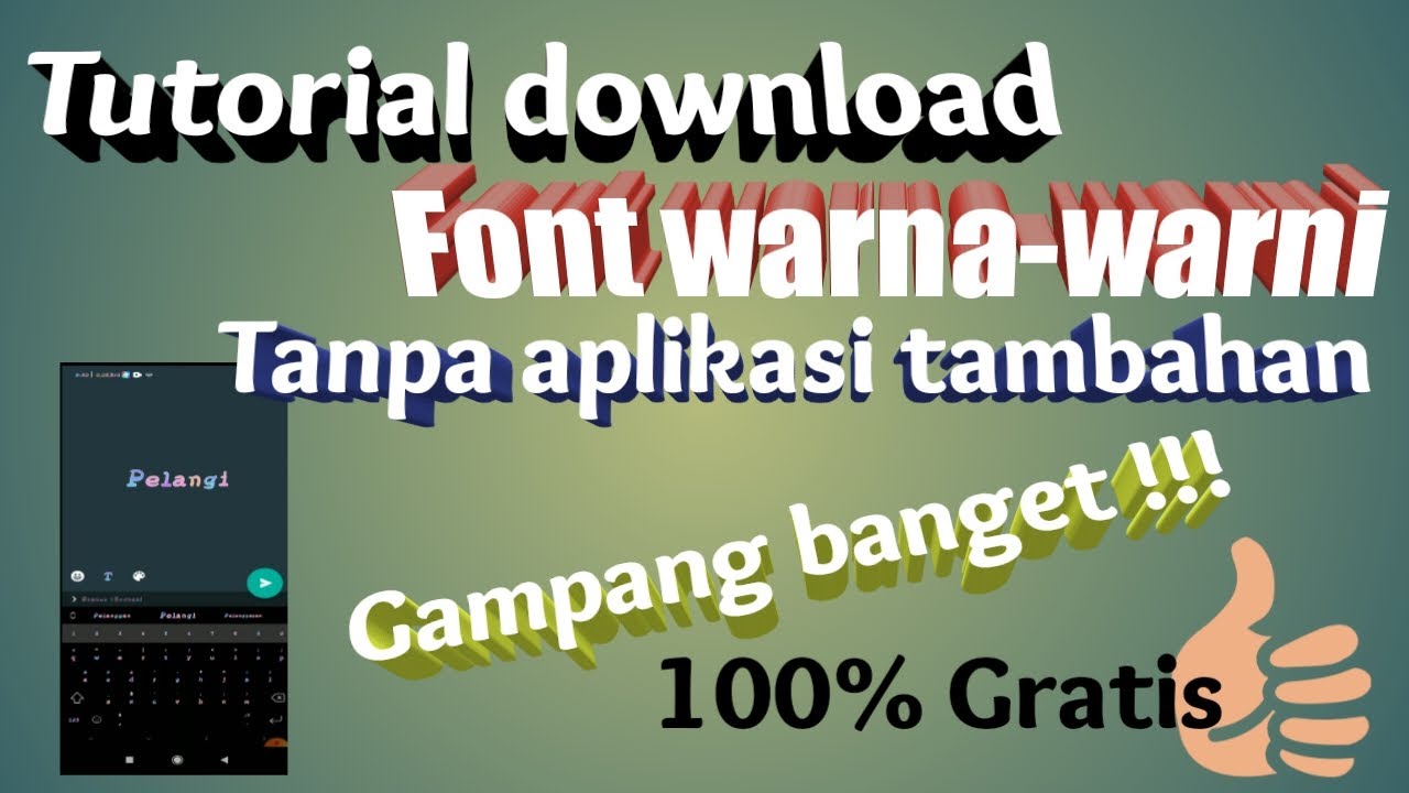 Cara download font warna-warni tanpa aplikasi tambahan - YouTube