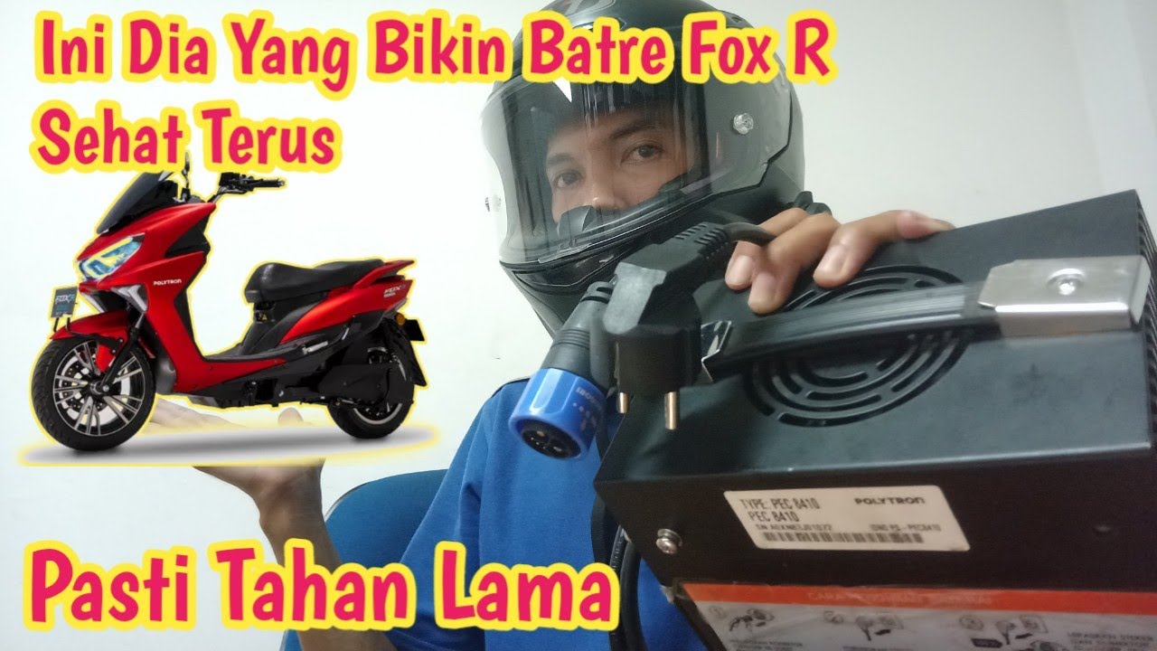 Cara Charge/Mengisi Daya Motor Listrik Polytron Fox R/S Dengan Baik‼ ...