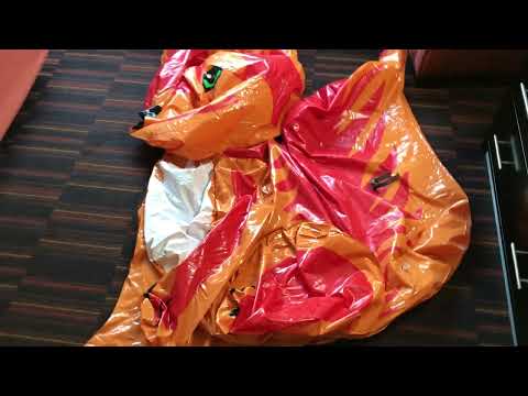 Popping Huge Inflatable Fox! - YouTube