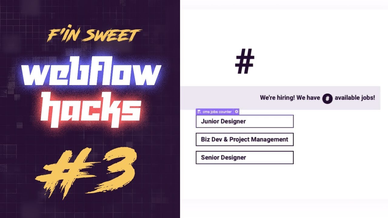 #3 - Count and display the amount of items in a Webflow Collection List - YouTube