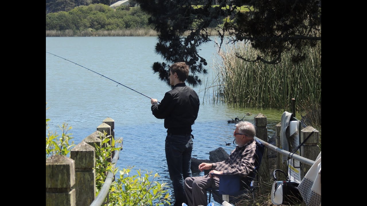 Successful trout fishing in Lake Merced - YouTube