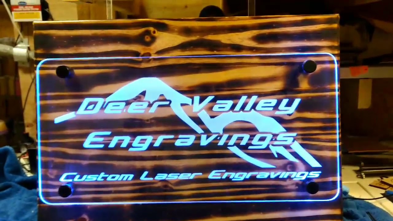 Laser Engraved Edge Lit Sign - YouTube