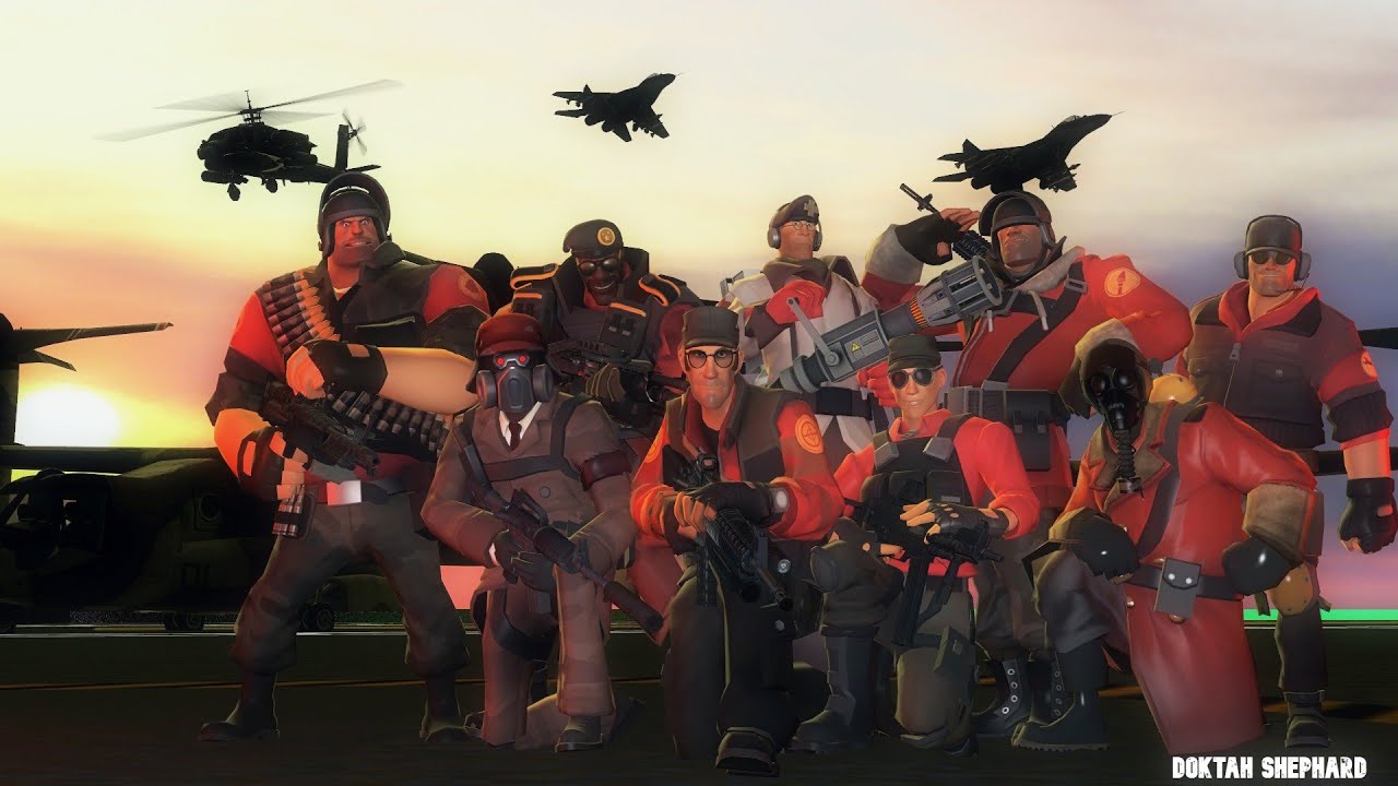sfm tf2:Red marine Team theme - YouTube