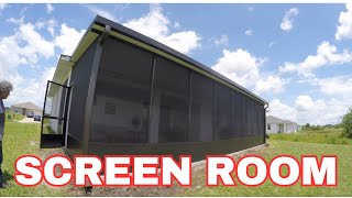 How We Build a Screen Room or Screen Porch Patio using Aluminum #construction #constructionlife