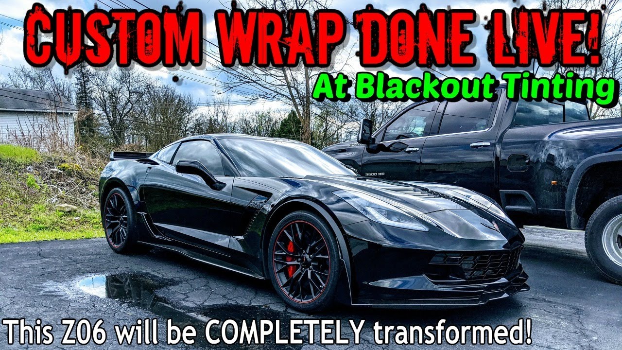 LIVE stream of a CUSTOM WRAP on a C7 Corvette Z06! All questions ...