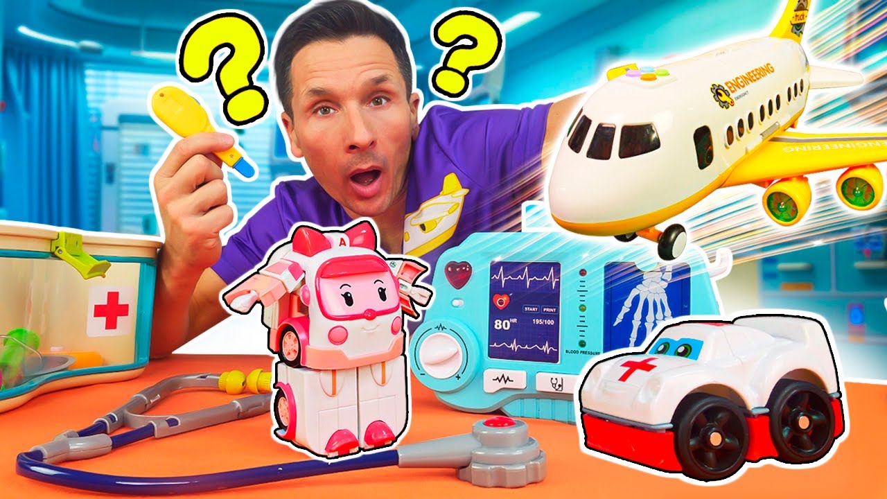 Les voitures Robocar Ember et Martin soignent leur ami malade🩺🚙 Jeux de ...