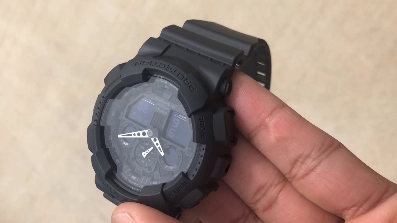 Casio G- Shock GA-100-1A1 Watch - YouTube