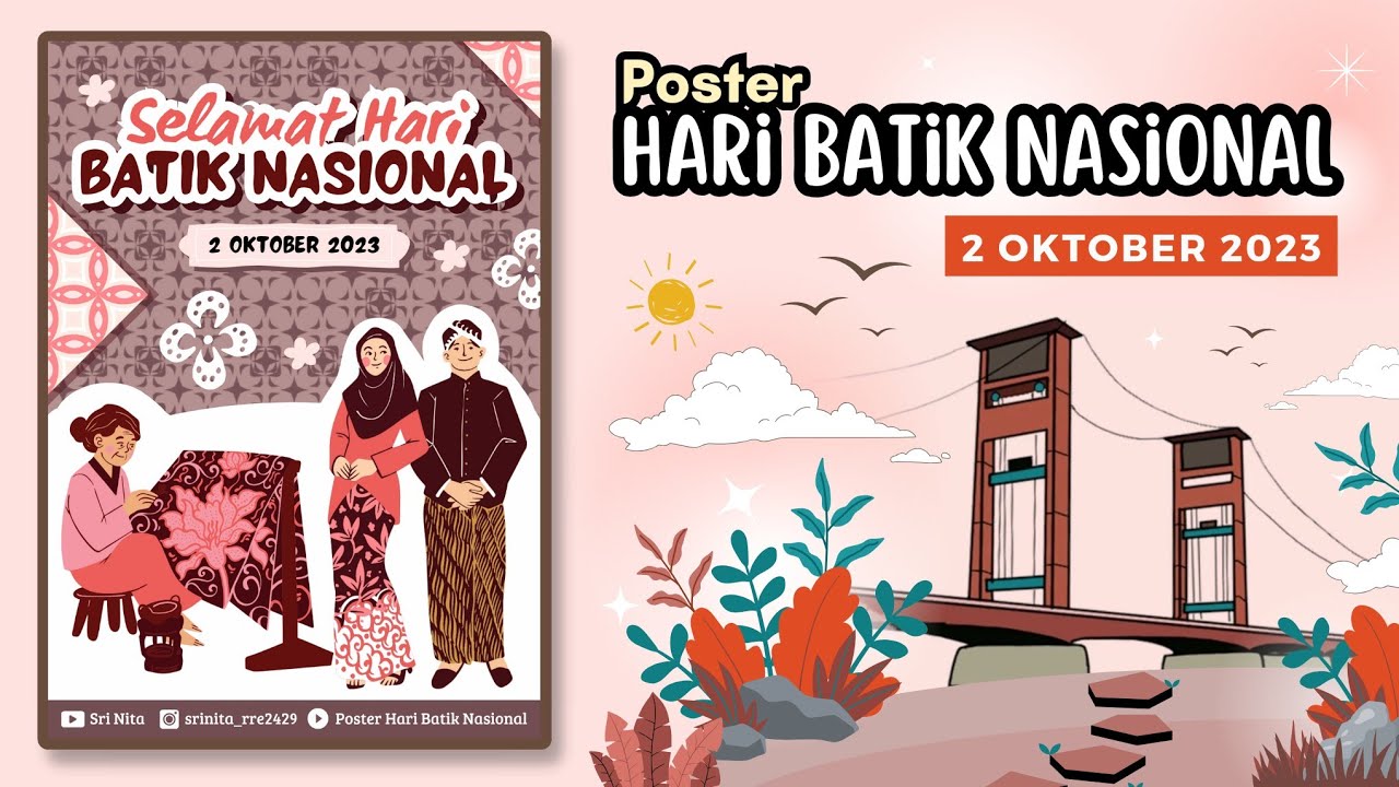 Cara Membuat Poster Hari Batik Nasional di Canva || 2 Oktober 2023 ...