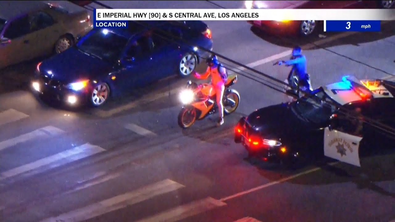 Motorcycle Chase Reached 140 MPH - YouTube