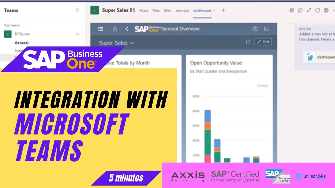 SAP Business One Integration with Microsoft Teams - YouTube