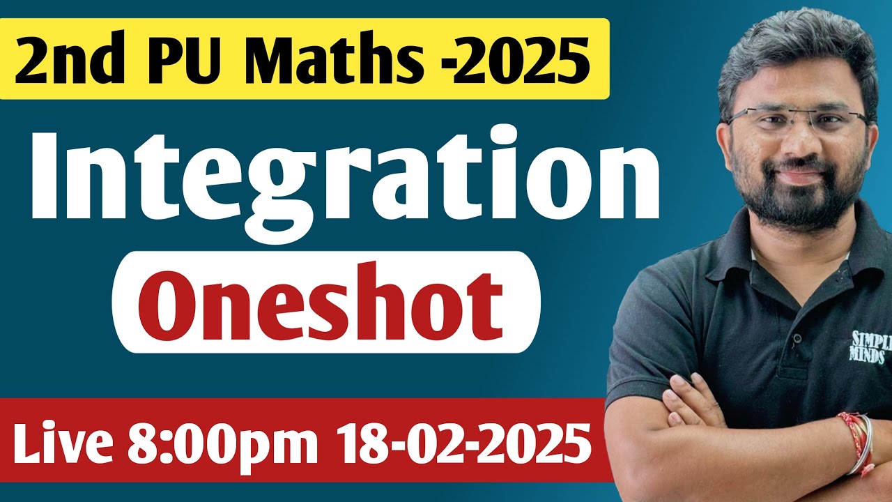 Integration Oneshot | 18 Marks Guaranteed | 2nd PUC Mathematics Exam 2025 - YouTube