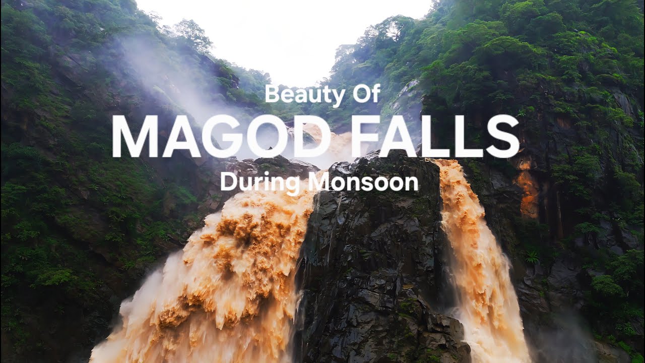 Beauty Of Magod Falls During Monsoon Season |Cinematic Drone View 4K ...
