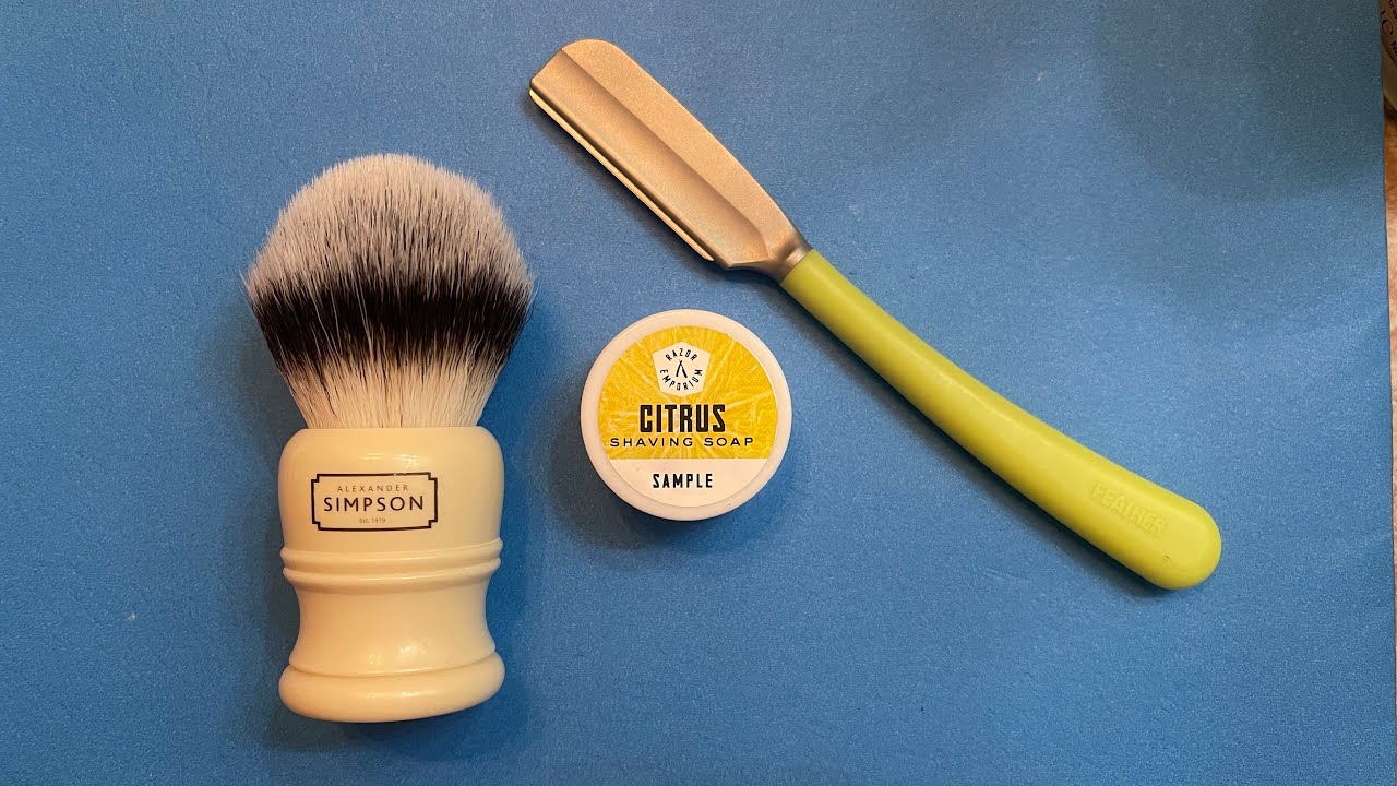 First try with the Feather SS non folding Kamisori style. Had to bail ...