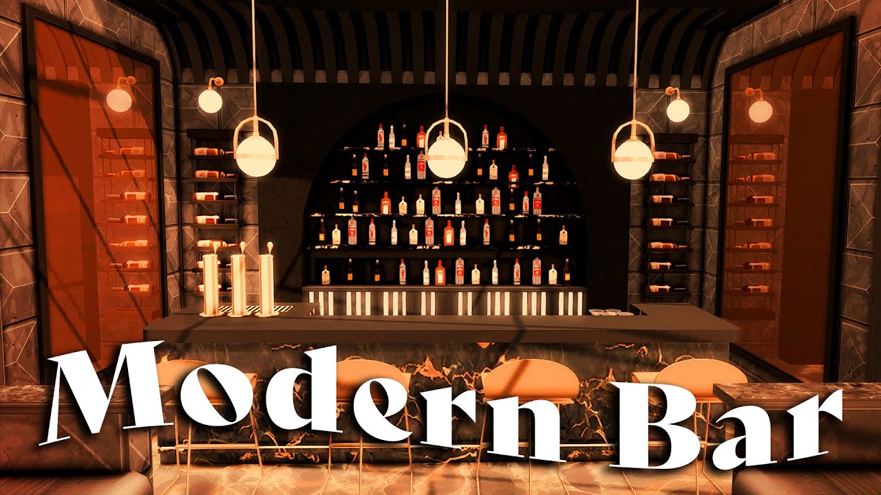 Modern Bar Speed Build - CC - The Sims 4 - YouTube