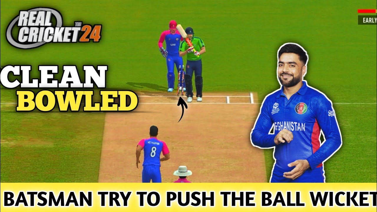 REAL CRICKET 24 BATSMAN TRY TO PUSH THE BALL AND STUMP OUT 🤯| REAL ...