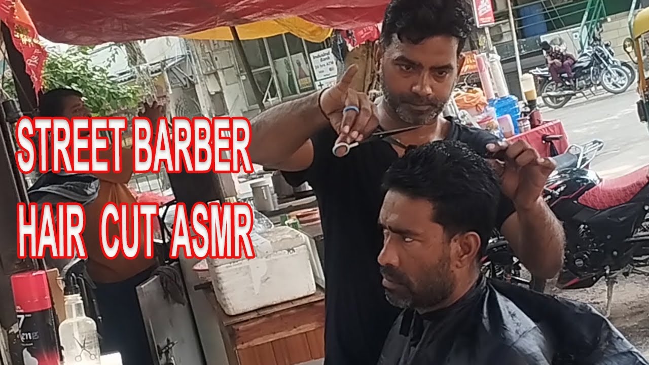 $1 Street Haircut in India I Street Hair Cut I Indian ASMR Barber I ...